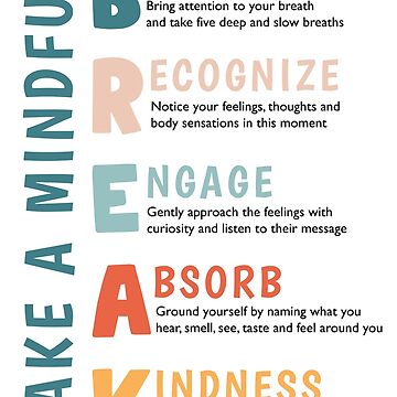 "Mindful Break Wellness Check In Mindfulness Grounding Mental Health ...