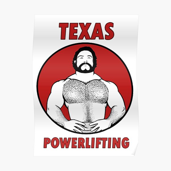"Texas Powerlifting" Poster for Sale by Horsehound | Redbubble