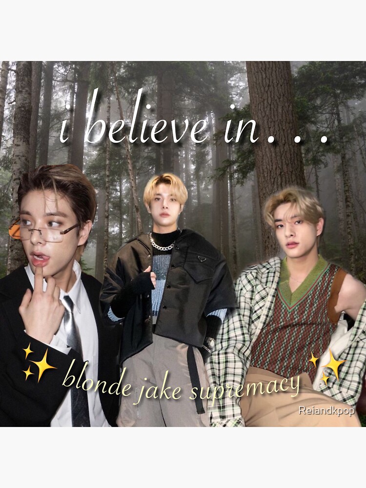 "i believe in blonde sim jake supremacy " Sticker for Sale by ...