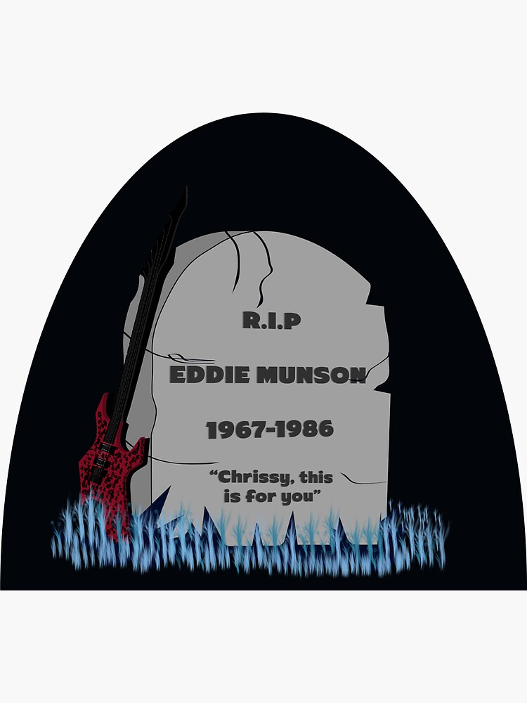 "RIP eddie munson gravestone" Sticker for Sale by Postma-Designs ...