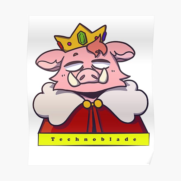 "Technoblade king techno" Poster for Sale by STOREMUZAN | Redbubble