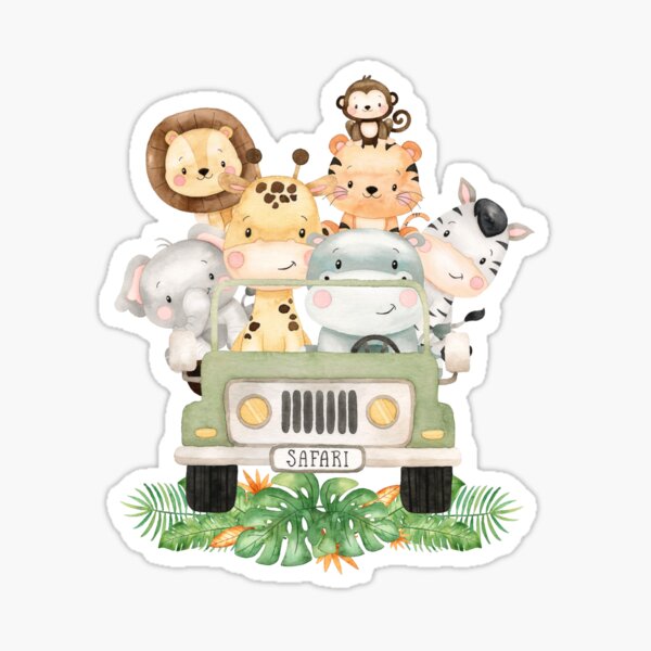 "Baby animal safari " Sticker for Sale by PERsonalthreads | Redbubble