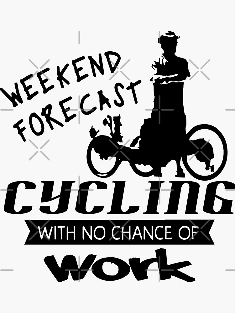 "Forecast: No chance of work #2" Sticker for Sale by Flaming-Eyeball ...