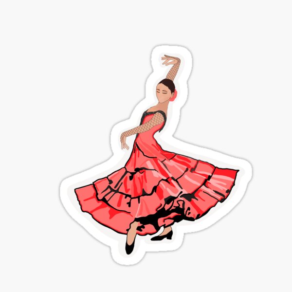 "Flamenco dancer" Sticker for Sale by sarahsmitherman | Redbubble