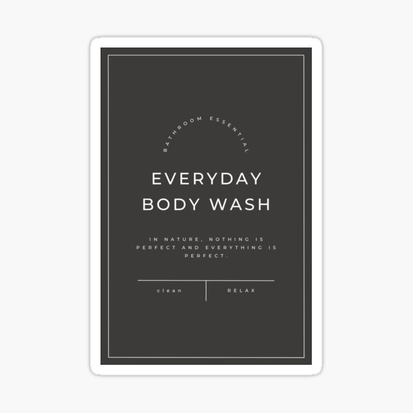"Minimalist body wash Label Sticker" Sticker for Sale by Ollacastue ...