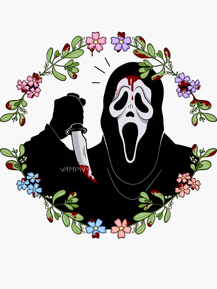 "cute ghostface" Sticker for Sale by vampivy | Redbubble
