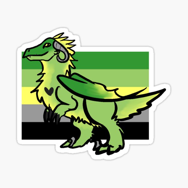 "Aromantic Pride Dragon" Sticker for Sale by Feelthesparks | Redbubble