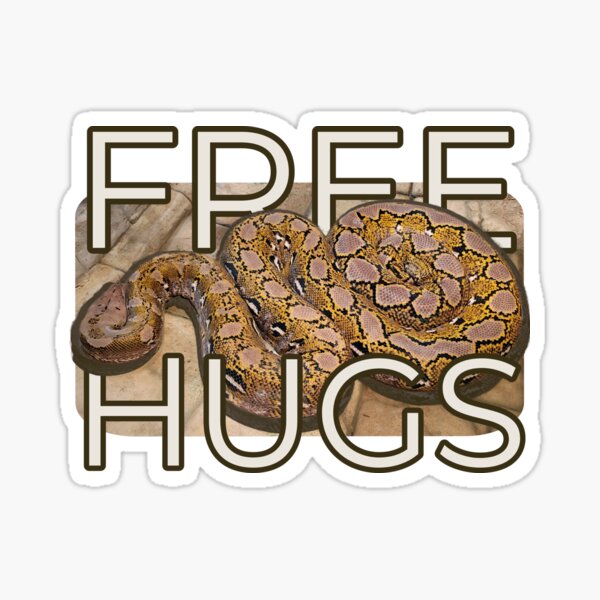 "Free Hugs Python " Sticker for Sale by Bfwilson | Redbubble