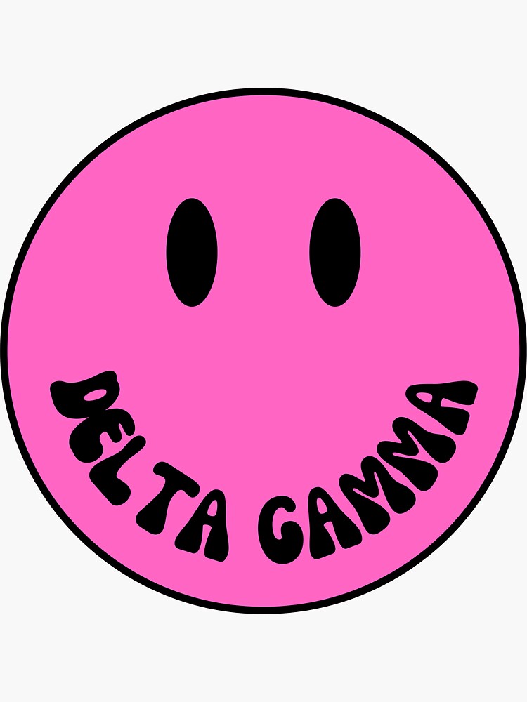 "delta gamma smiley" Sticker for Sale by slimmestshady | Redbubble