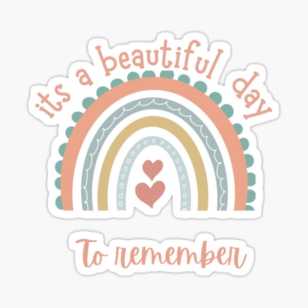 "Its abeautiful day." Sticker for Sale by raftel-ai | Redbubble