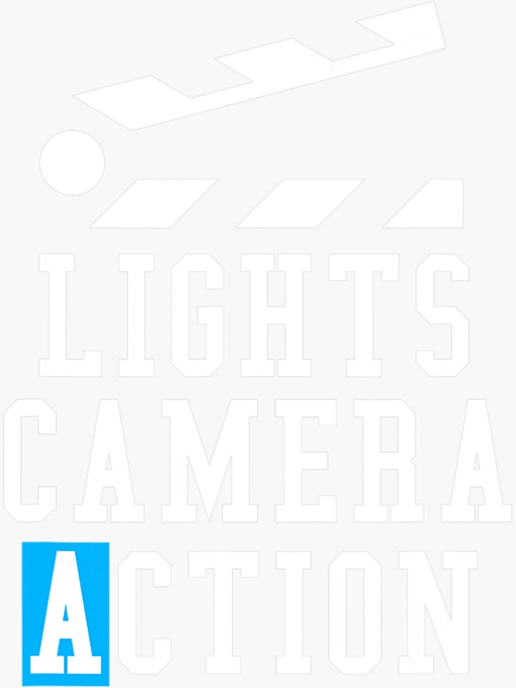 "Lights Camera Action Clapper Board Film Crew Director" Sticker for ...