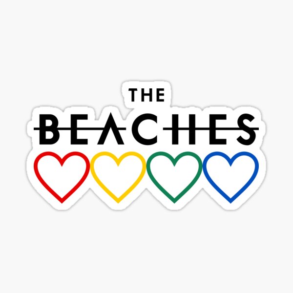 "THE BEACHES BAND" Sticker for Sale by AylinRowe | Redbubble