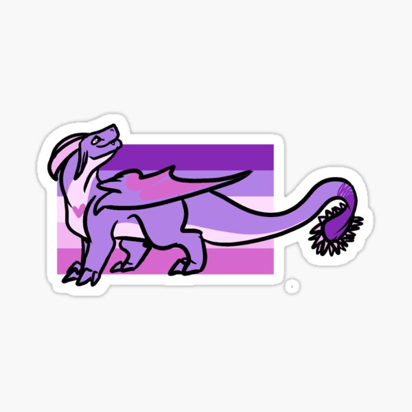 Proquasexual Pride Dragon Sticker For Sale By Feelthesparks Redbubble