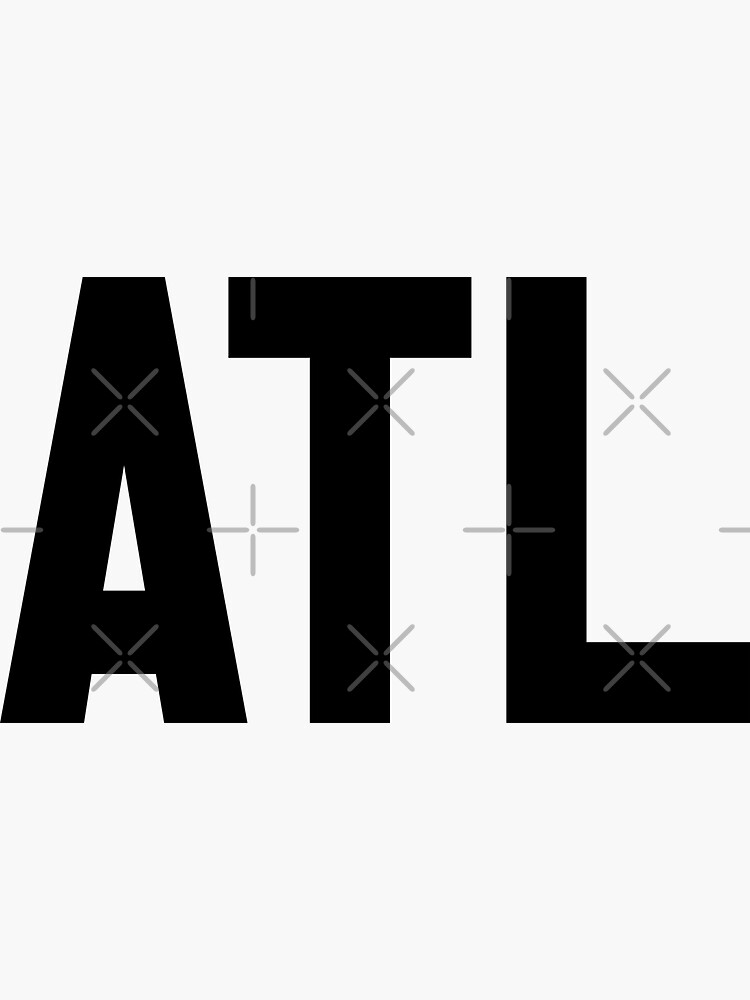 "ATL" Sticker for Sale by MadEDesigns | Redbubble