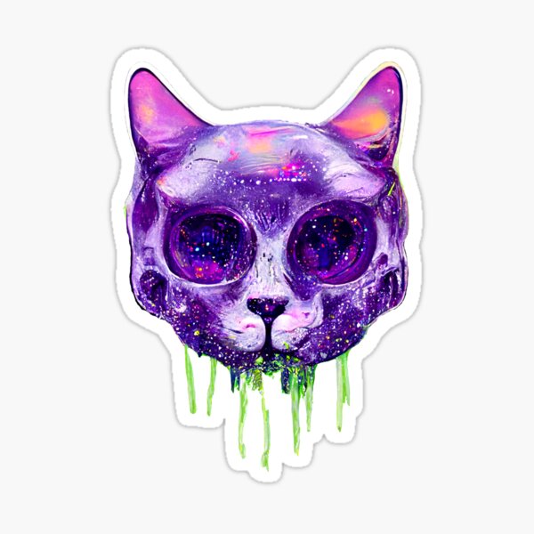"Drippy Kitty " Sticker for Sale by AIStickerCo | Redbubble