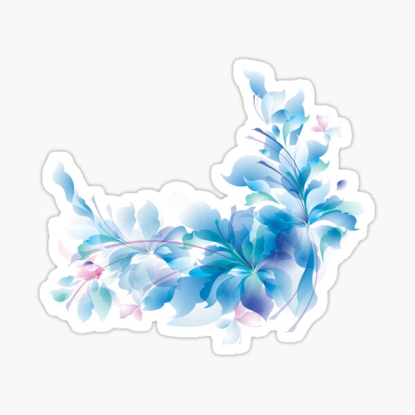 "watercolor blue roses " Sticker for Sale by FabricDesigns | Redbubble