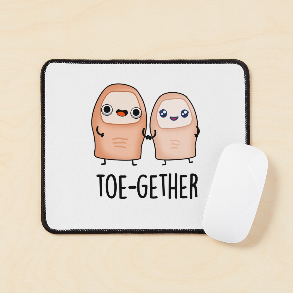 "Toe-gether Cute Big Toe Puns" Sticker for Sale by punnybone | Redbubble