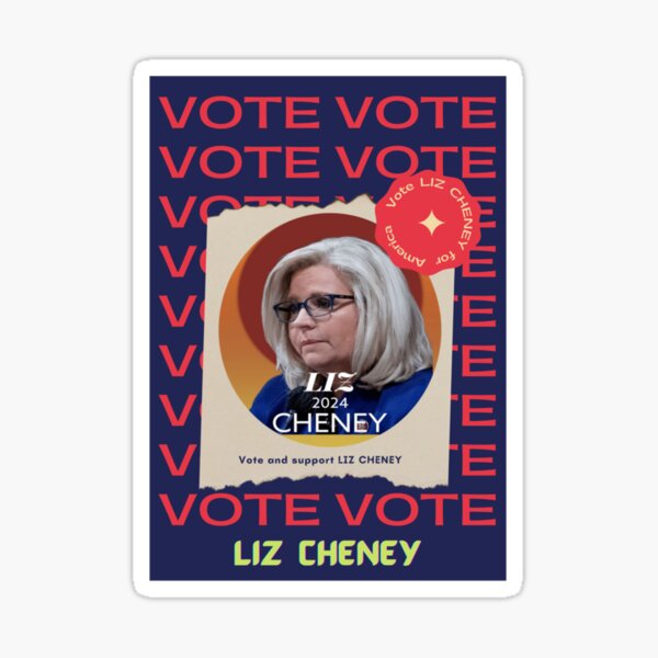 "LIZ CHENEY " Sticker for Sale by Tatianahoy | Redbubble