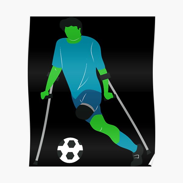 "Handicap Soccer Player Design Futbol Summer Design Futbol Fans" Poster ...