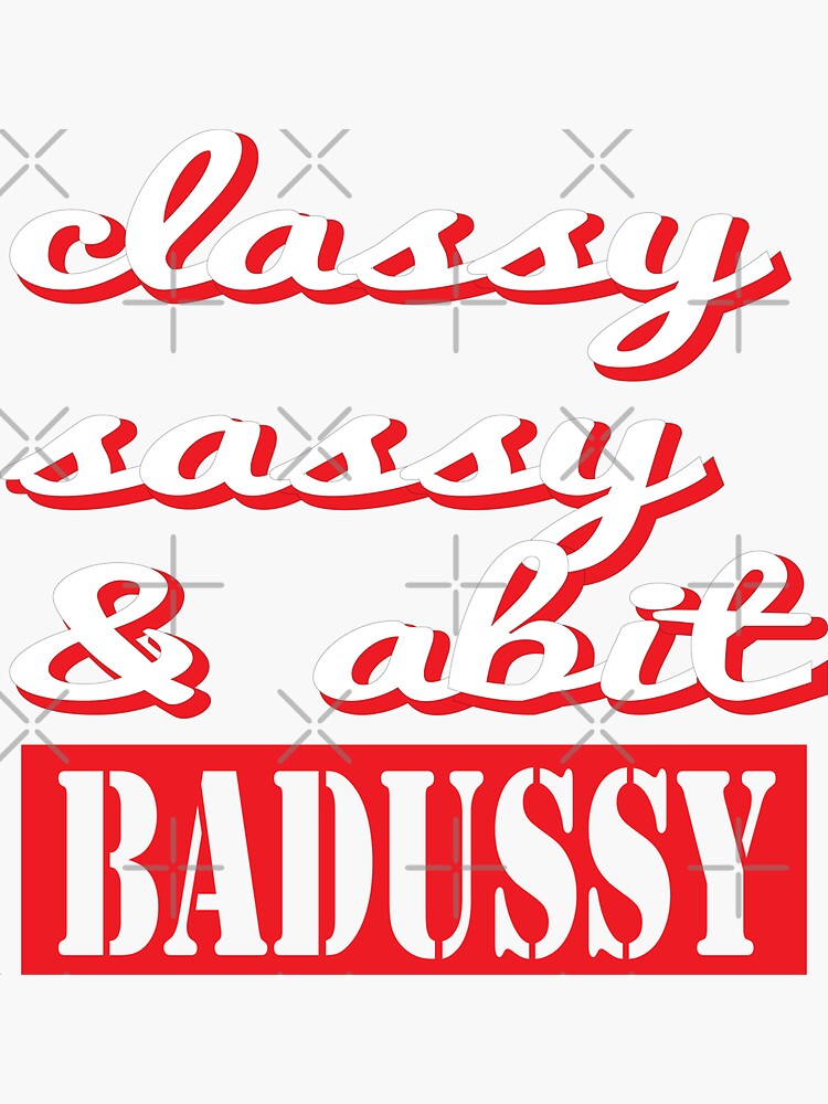 "Badussy - badussy funny - badussy meme" Sticker for Sale by urbanart99 ...