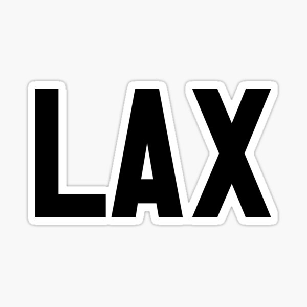 "LAX" Sticker for Sale by MadEDesigns | Redbubble