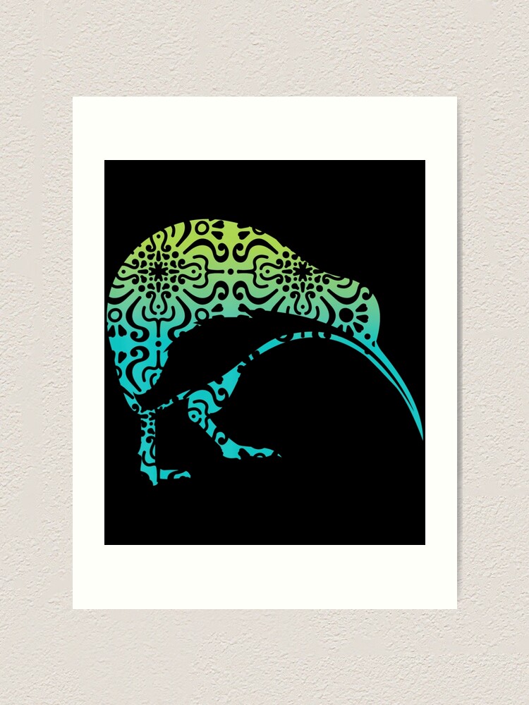 "Maori Kiwi Tribal Aboriginal New Zealand Bird Art Vintage" Art Print ...