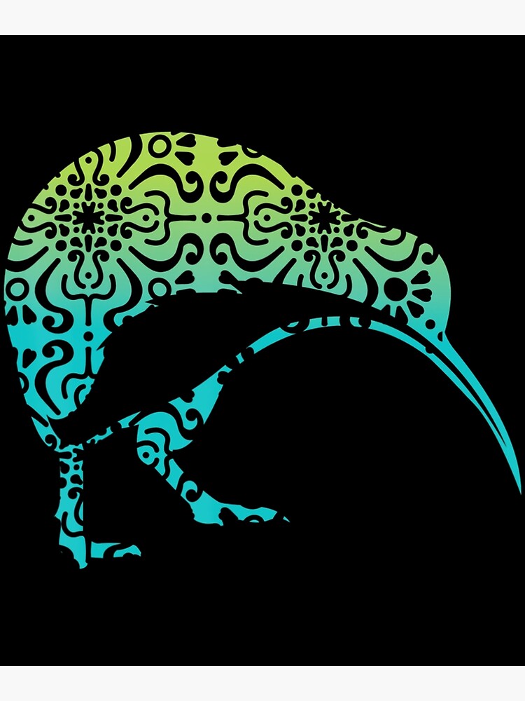 "Maori Kiwi Tribal Aboriginal New Zealand Bird Art Vintage" Art Print ...