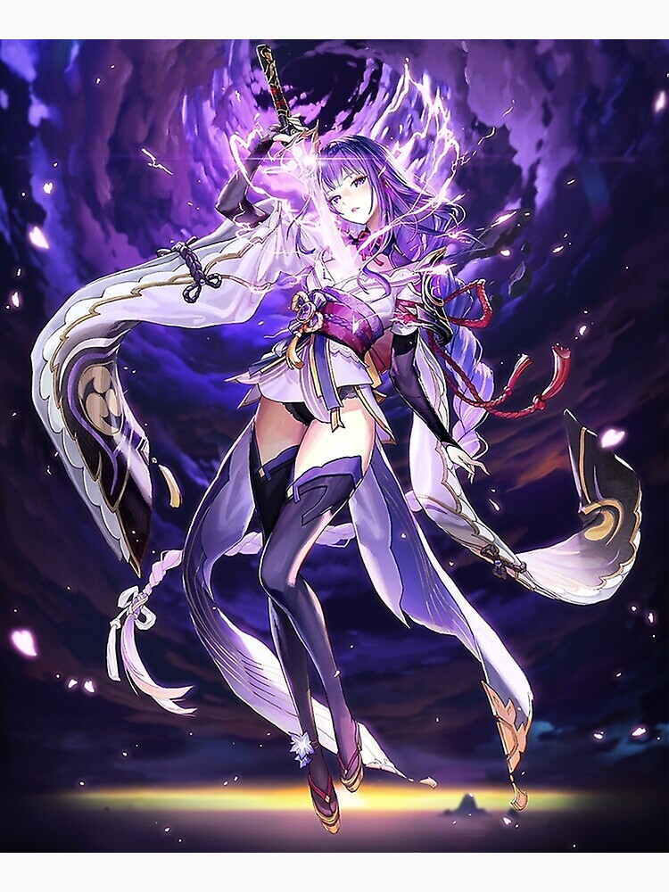 Raiden Shogun Genshin Impact Poster Premium Matte Vertical Poster ...