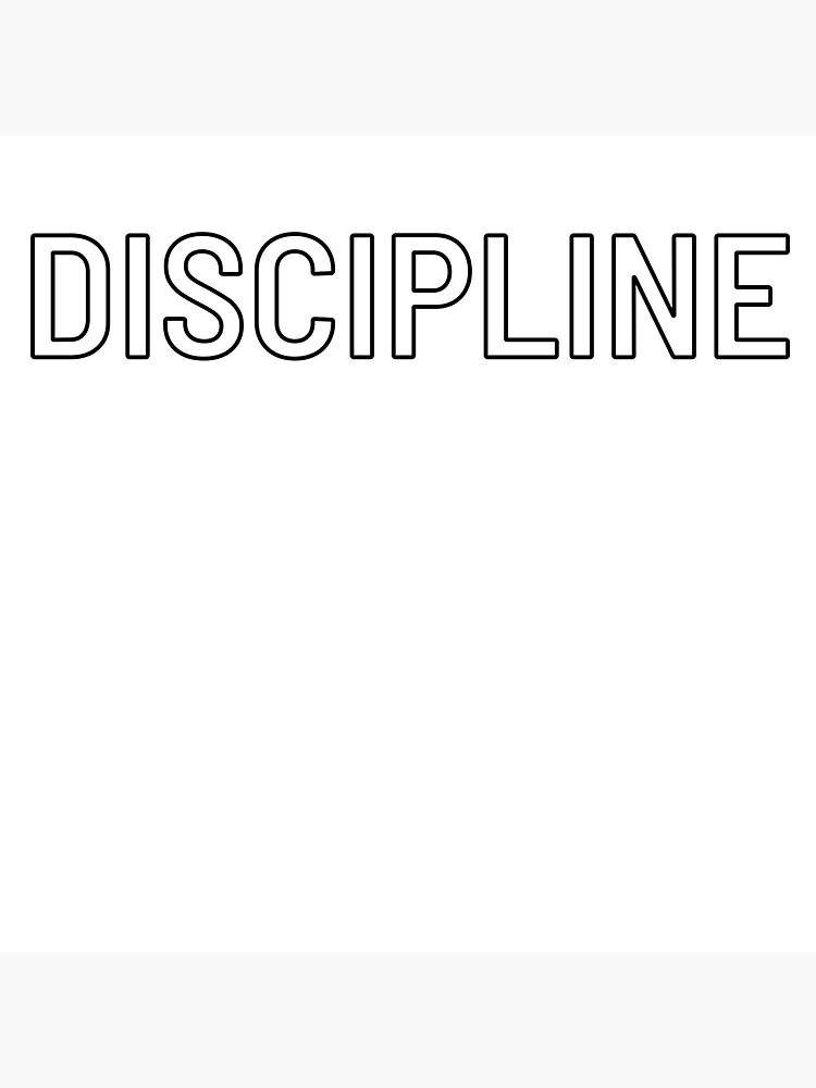 "Discipline " Sticker for Sale by IMAGINARY100 | Redbubble
