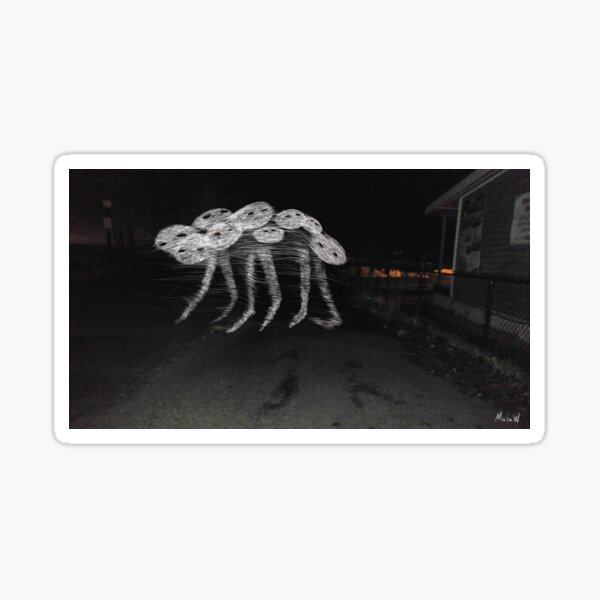 "Scattering - Messy Cryptid" Sticker by MaiaW | Redbubble