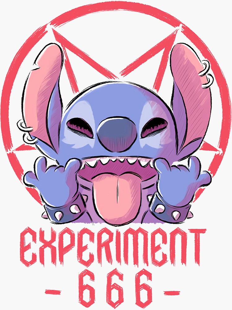 "Stitch Experiment 666/Best Design For Friends" Sticker for Sale by ...