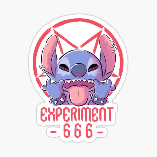"Stitch Experiment 666/Best Design For Friends" Sticker for Sale by ...