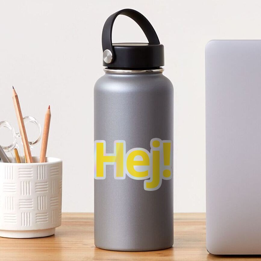 "Hej! 1" Sticker for Sale by SquigwamInc | Redbubble