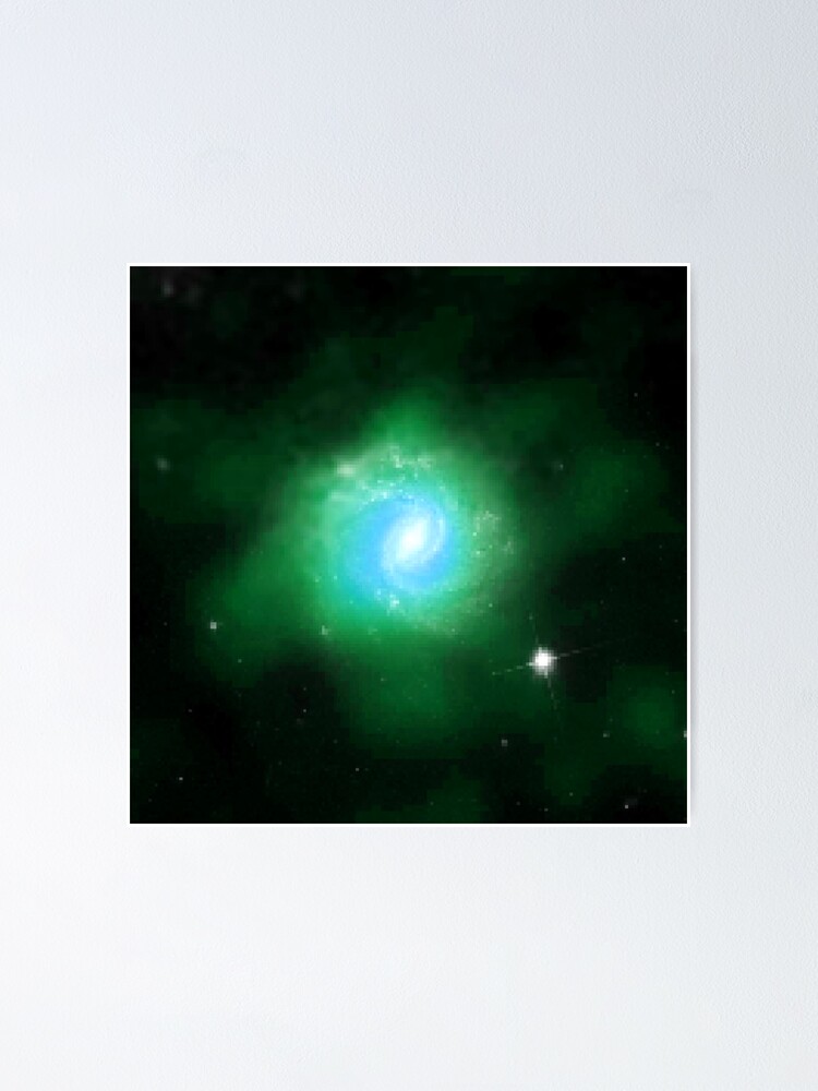 "16-Bit Pixel Art Galaxy IC 3639 Green Version by Ancient Teknologi ...