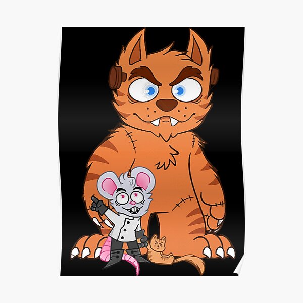 "Dr Catnip and his monster cat MouseTrap " Poster for Sale by ...