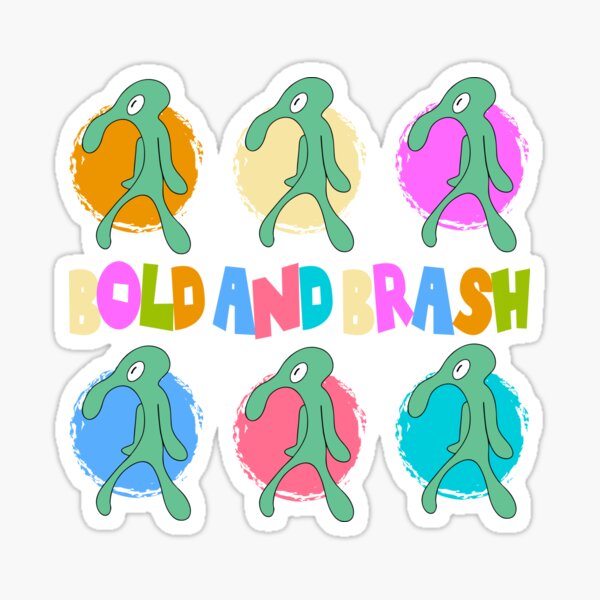"Bold and Brash Cartoon" Sticker for Sale by Odymoes | Redbubble