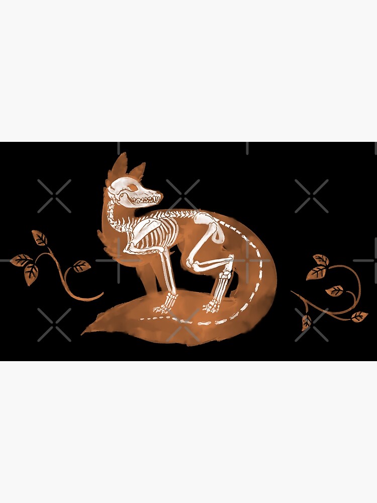 "Fox Bones - Black" Art Print by artskls | Redbubble