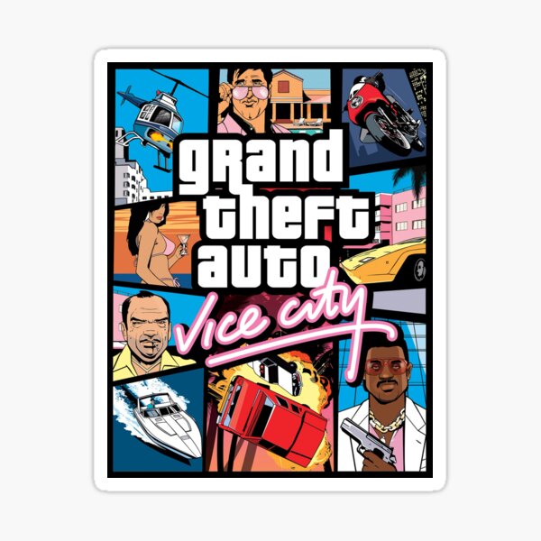 "Grand Theft Auto Vice City Shirt, Vice City Game Shirt" Sticker for ...