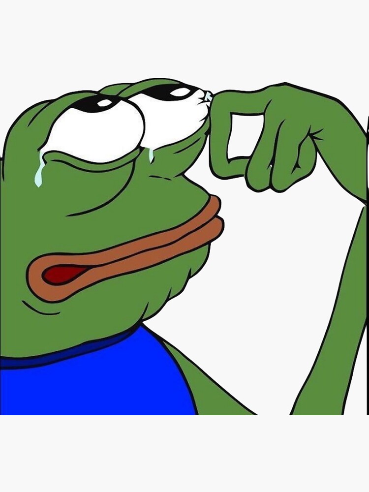 "sad frog" Sticker for Sale by Goldmemes | Redbubble