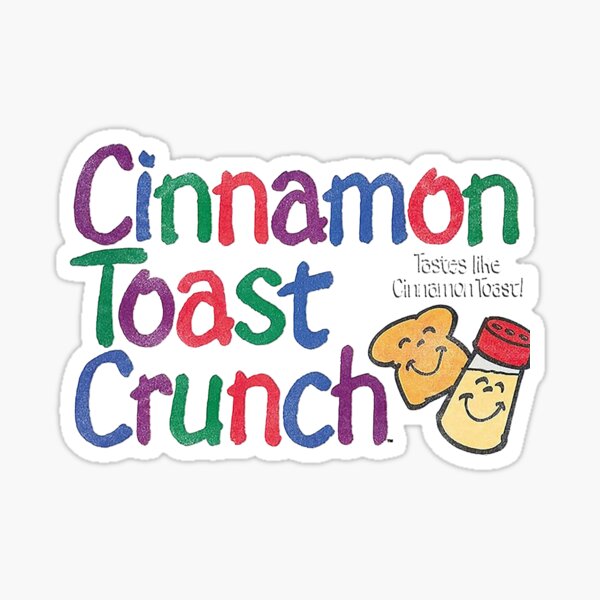 "Cinnamon Toast Crunch " Sticker for Sale by LindJasen | Redbubble