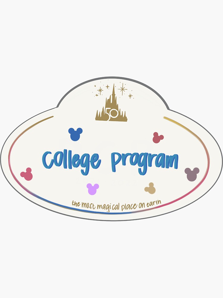 "College Program Cast Member" Sticker for Sale by gabriellagatsby ...