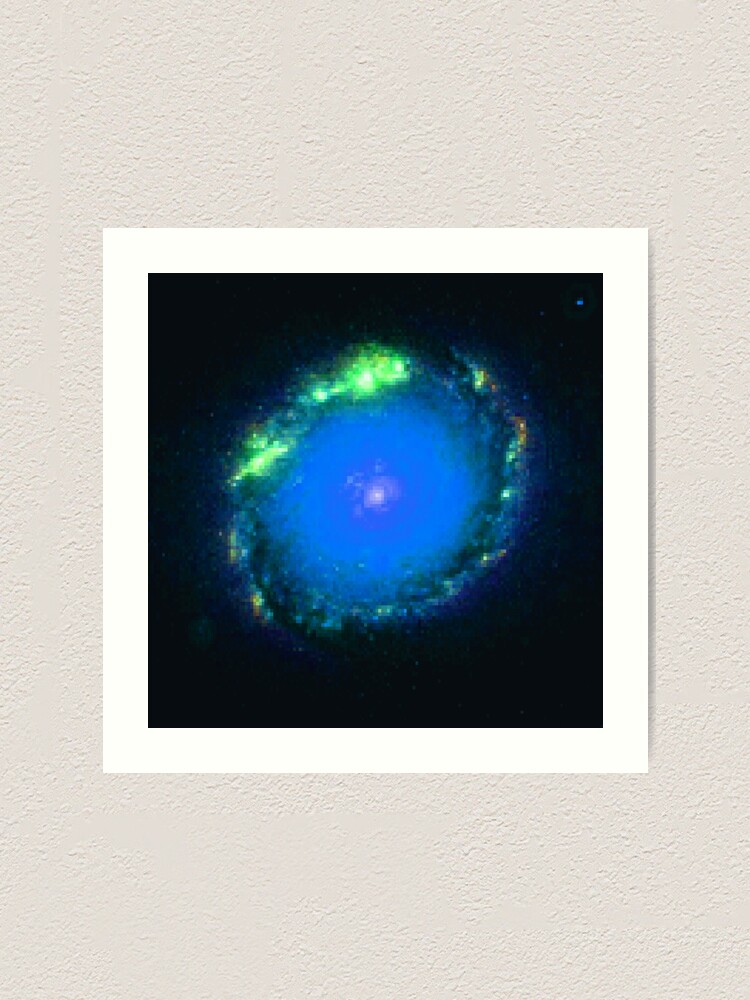 "16-Bit Pixel Art Galaxy NGC 1512 Vibrant Blue by Ancient Teknologi ...