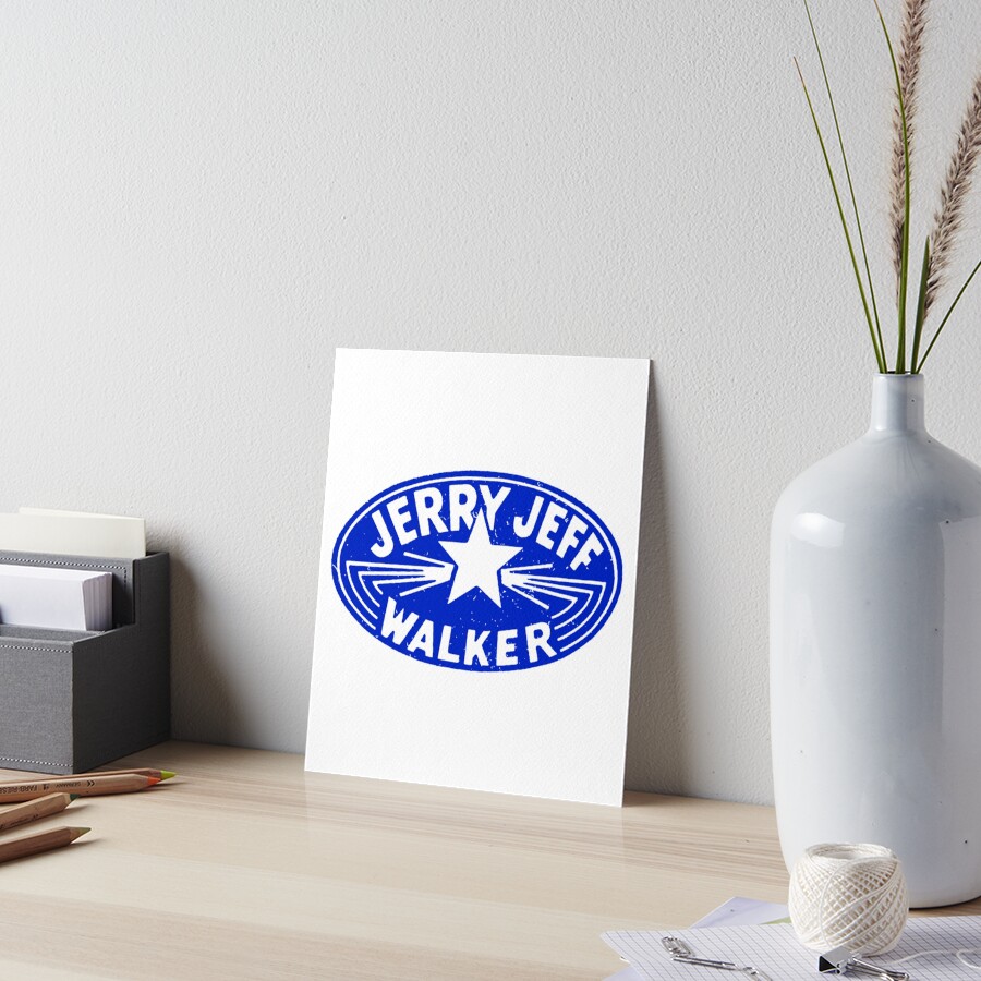 "Jerry Jeff Walker blue vintage logo " Art Board Print for Sale by ...