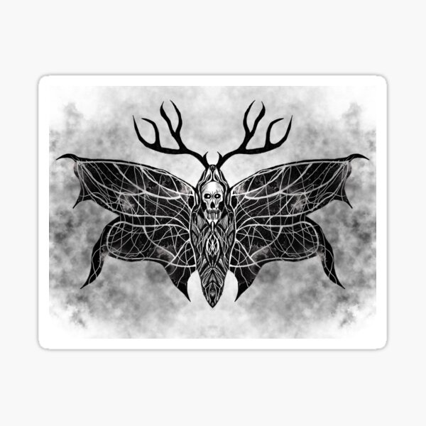 "Death Moth" Sticker for Sale by RisenLoveAngel | Redbubble