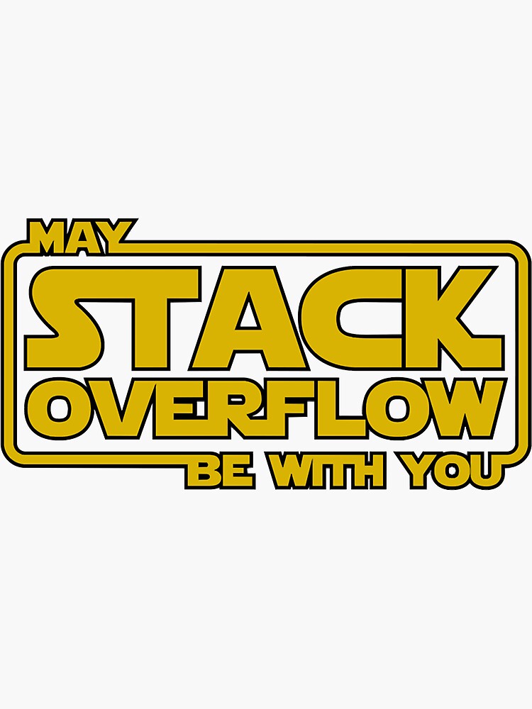 "Stack overflow with you" Sticker for Sale by MaryCrespin | Redbubble