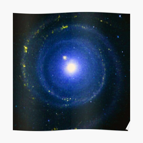 "16-Bit Pixel Art Galaxy NGC 4622 Blue Version by Ancient Teknologi ...