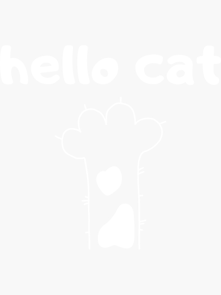 "Hello cat" Sticker for Sale by marunstudio | Redbubble