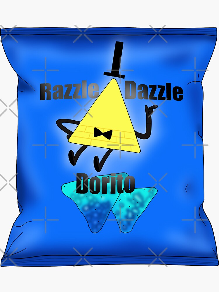 "Razzle Dazzle Dorito" Sticker for Sale by newjkrowling | Redbubble