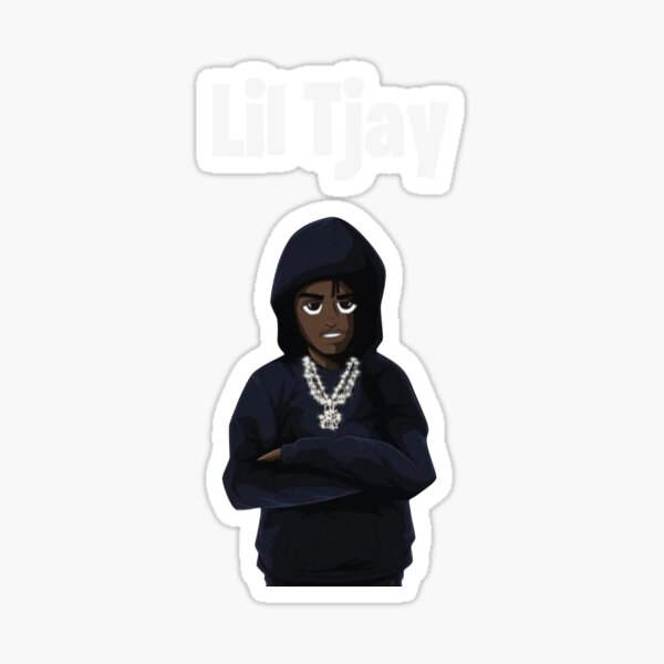 "Lil Tjay Cartoon Hoodie" Sticker for Sale by hoberpatto5 | Redbubble