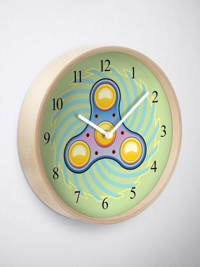 "Fidget hand spinner" Clock for Sale by enriquev242 | Redbubble